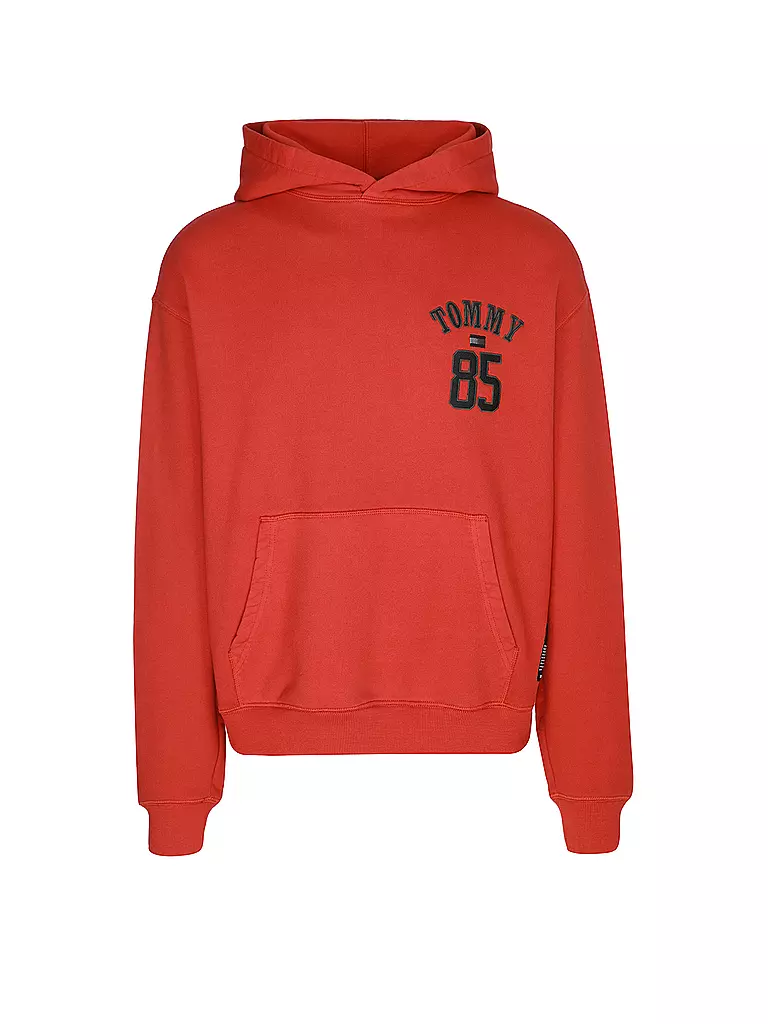 TOMMY JEANS Kapuzensweater Hoodie REMASTERED 1985 rot